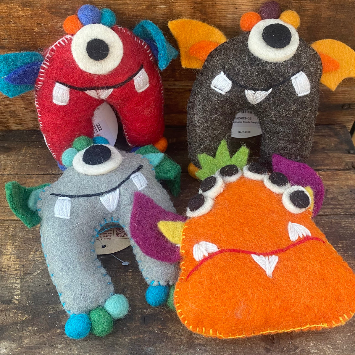 Wool Felted Monsters - Tooth Fairy Pillows - by Global Groove Life ...